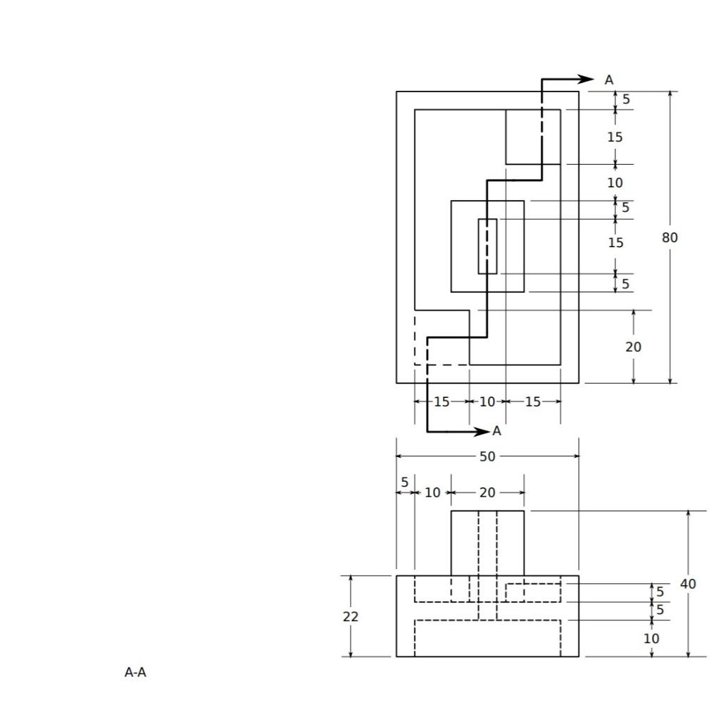 Solved Draw the offset section of the object shown | Chegg.com