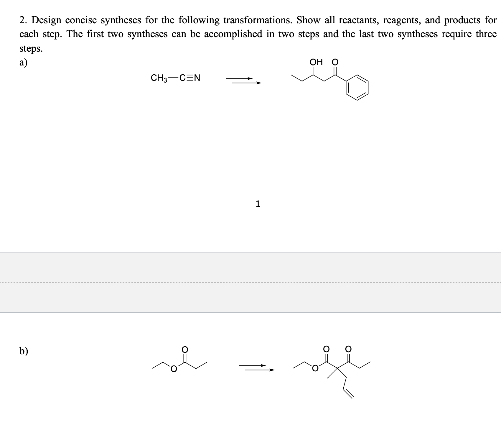 Solved 2. Design concise syntheses for the following | Chegg.com