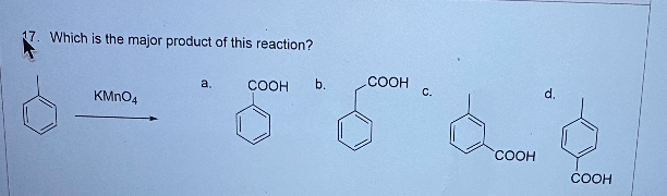 Solved 16. Which is the major product of this reaction? COOH | Chegg.com