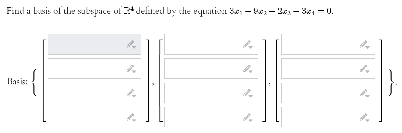 Solved Find a basis of the subspace of R4 defined by the | Chegg.com