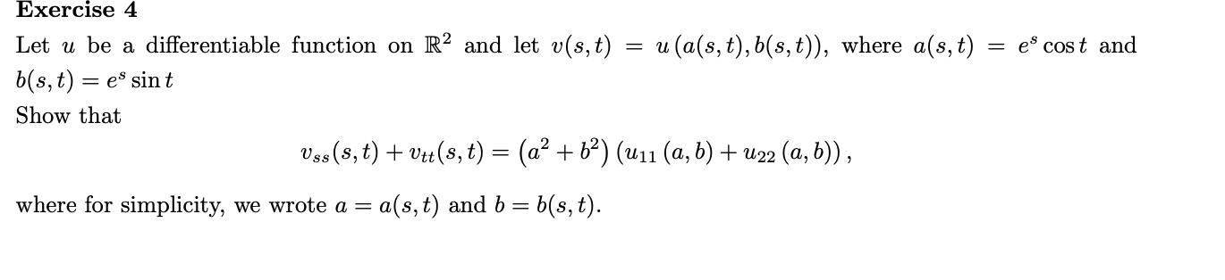 Solved Let u be a differentiable function on R2 and let | Chegg.com Solved Let u be a differentiable function on R2 and let | Chegg.com
