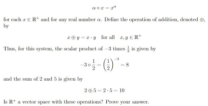 Solved Let R+ denote the set of positive real numbers. | Chegg.com