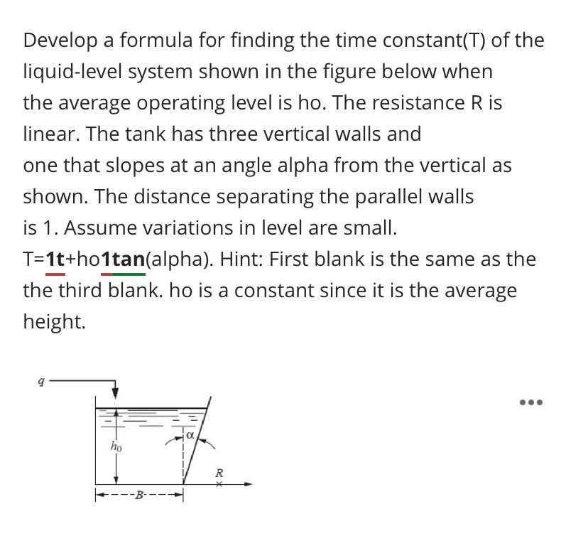 Solved Develop a formula for finding the time constant(T) of | Chegg.com
