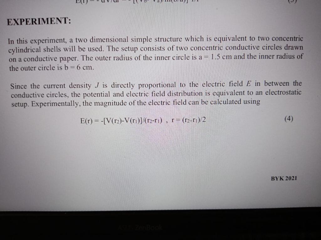 EXPERIMENT: In this experiment, a two dimensional | Chegg.com