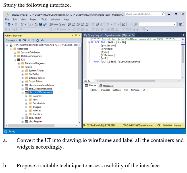 Solved Study the following interface. SQL Query2.sql - | Chegg.com