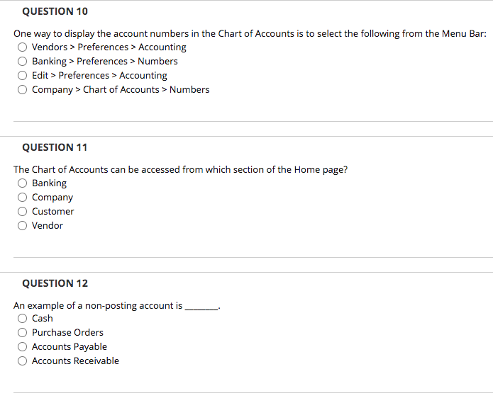 Solved One way to display the account numbers in the Chart | Chegg.com