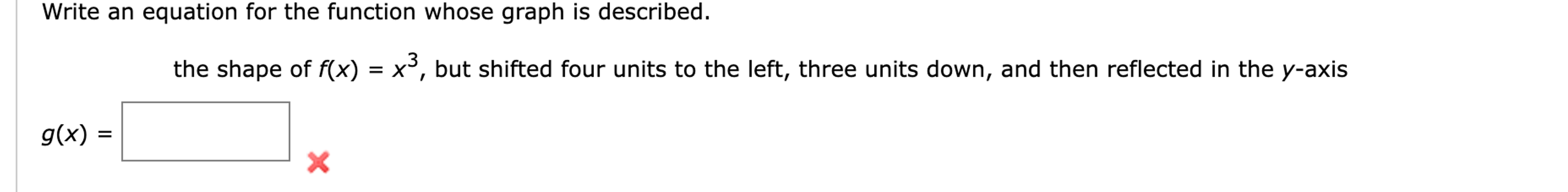 Solved Write an equation for the function whose graph is | Chegg.com