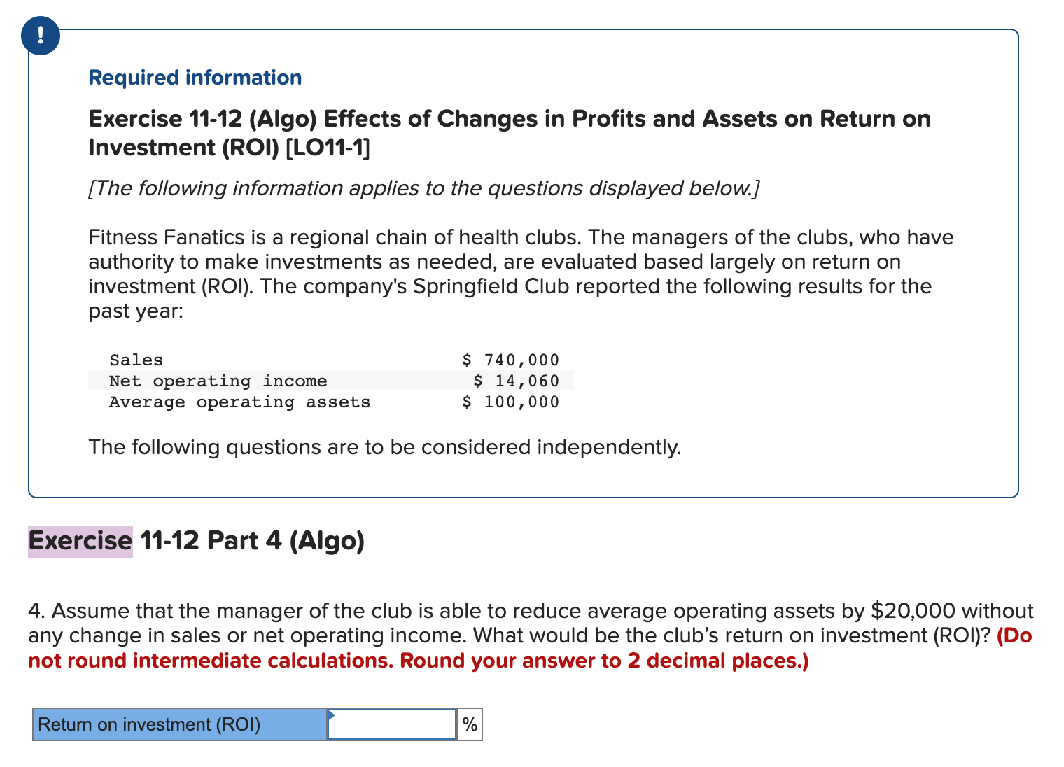 Solved Required information Exercise 11-12 (Algo) Effects of | Chegg.com