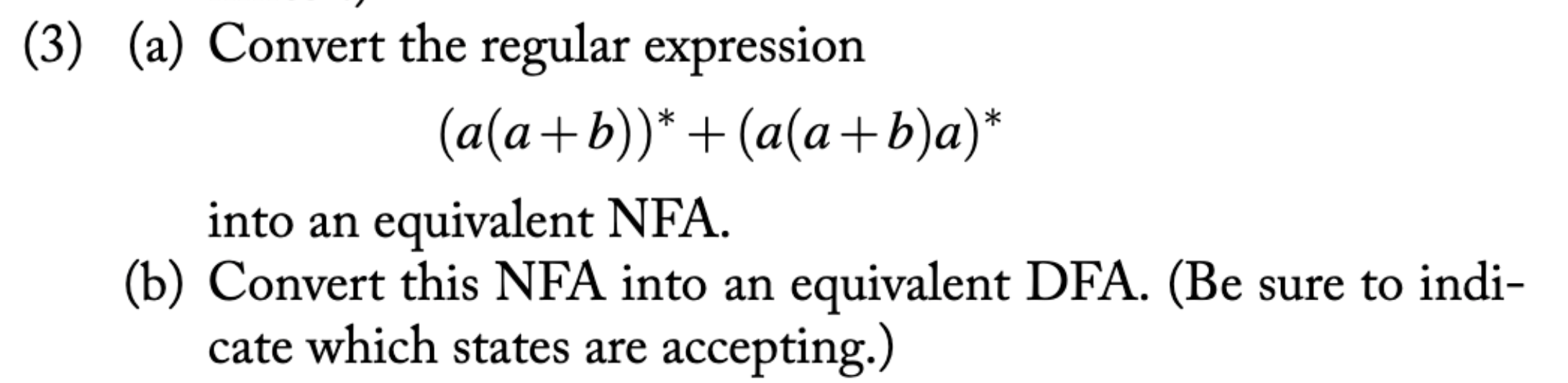3) (a) Convert the regular expression | Chegg.com