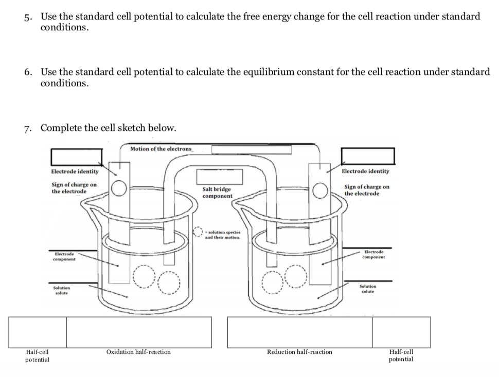 Solved Hello! I'm doing a lab on an electrochemical cell and | Chegg.com