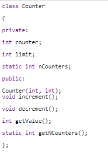 Solved Write the implementation (.cpp file) of the Counter | Chegg.com
