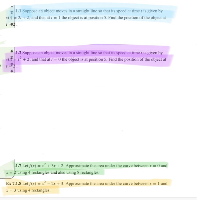 Solved 1 1 Suppose An Object Moves In A Straight Line So