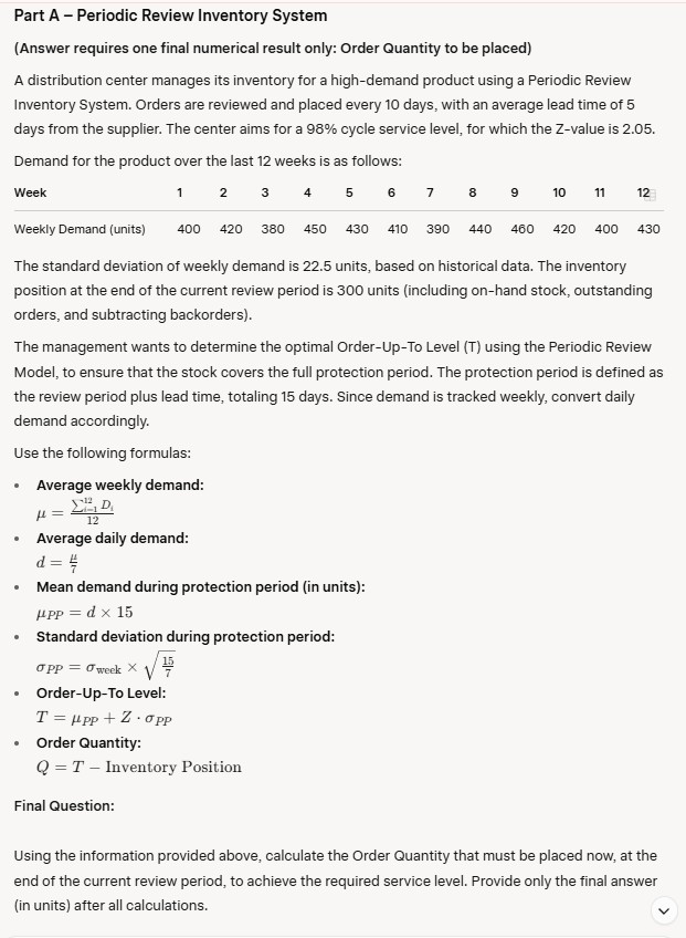 Part A - ﻿Period2ic ﻿Review Inventory System(Answer | Chegg.com