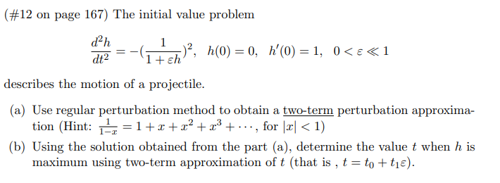 Solved (\#12 on page 167 ) The initial value problem | Chegg.com