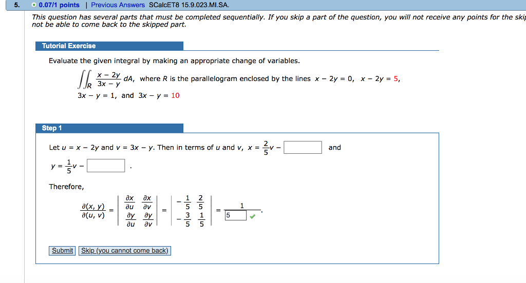 Solved 6. -11 points SCalcET8 15.9.024. Evaluate the | Chegg.com
