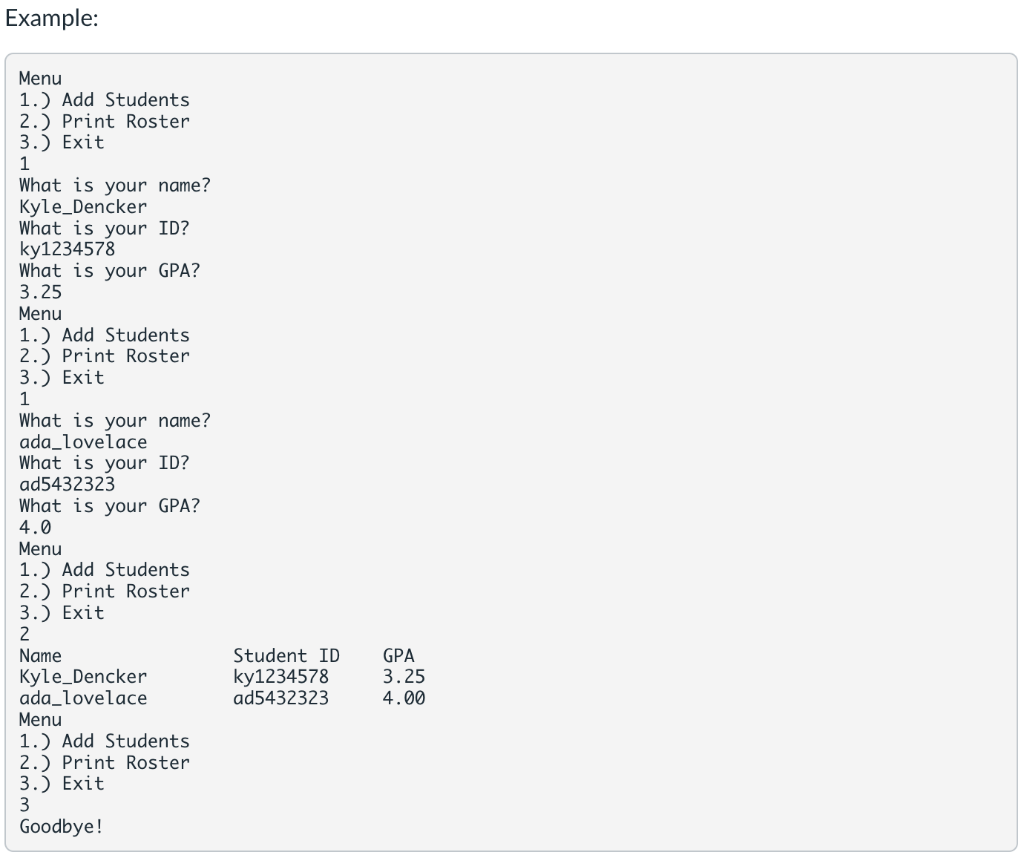 Solved You are writing a program that student records are | Chegg.com