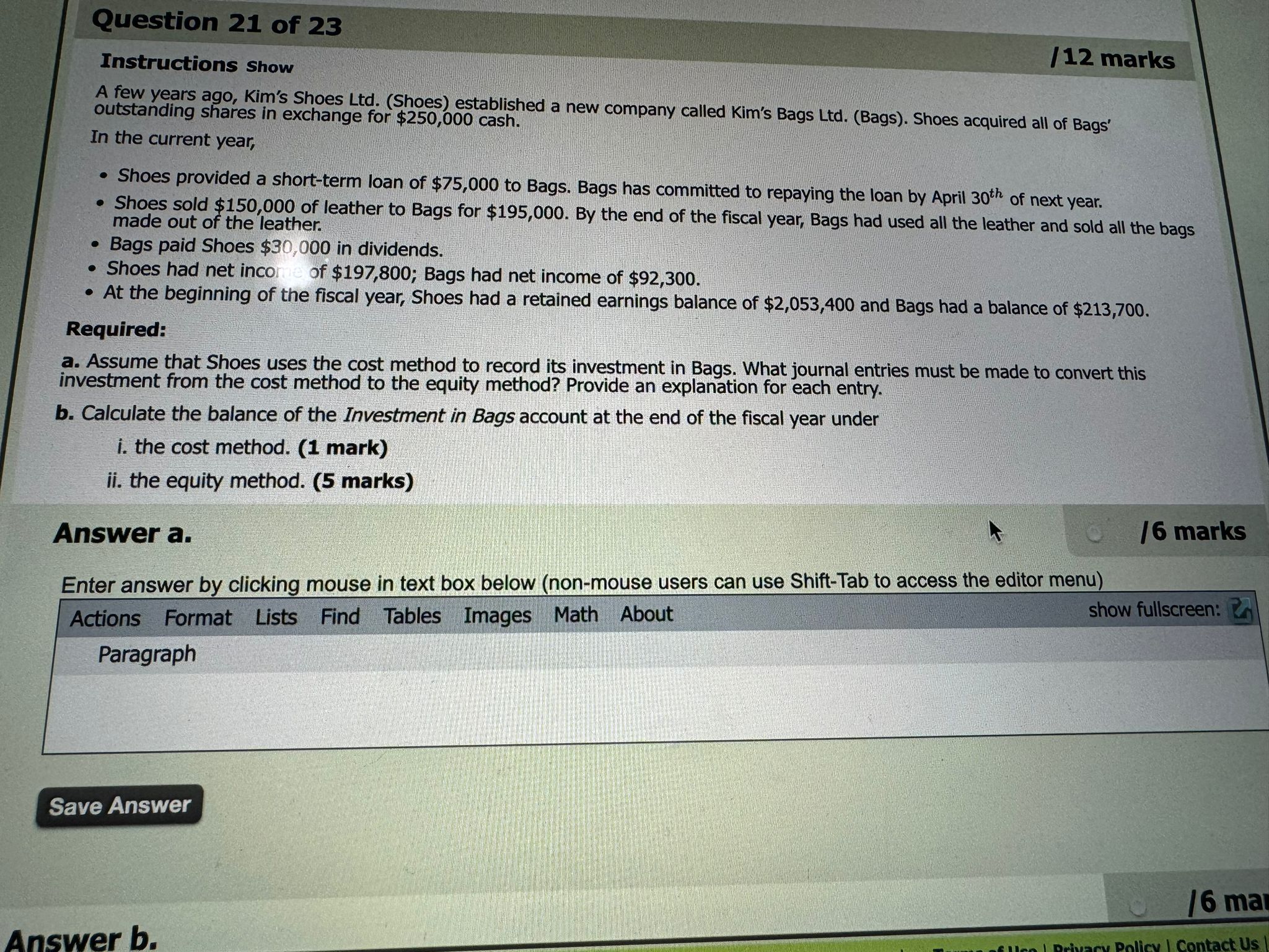 Solved Instructions show /12 marks A few years ago, Kim's | Chegg.com