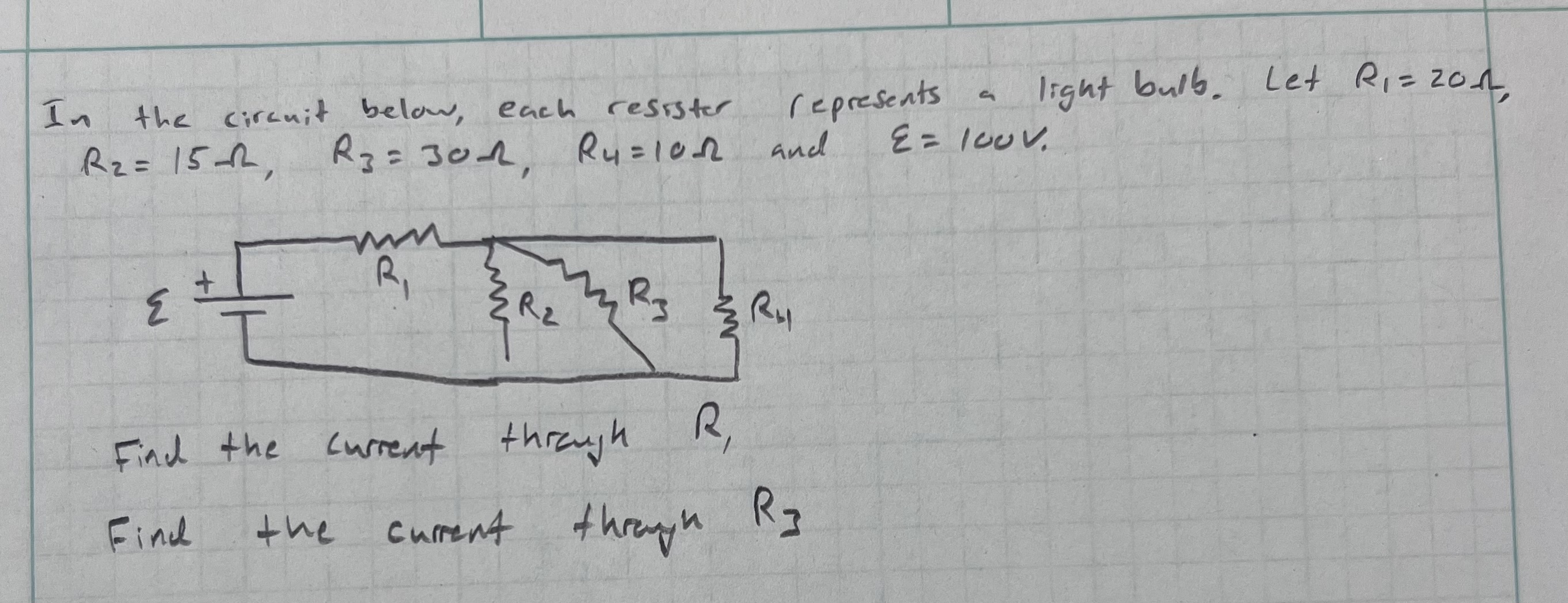 Solved In the circuit below, each resister represents a | Chegg.com