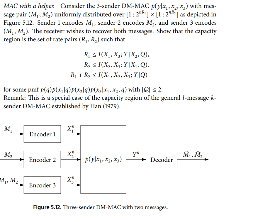 Solved MAC with a helper. Consider the 3 -sender DM-MAC | Chegg.com