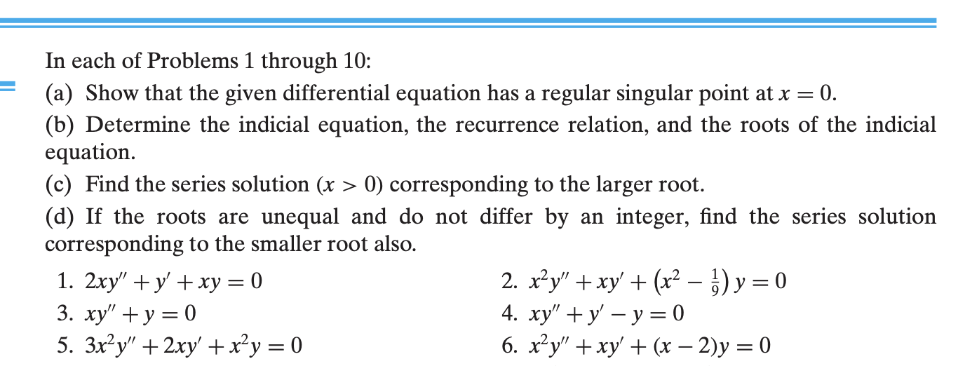 Solved Problem 5In each of Problems 1 ﻿through 10:(a) ﻿Show | Chegg.com