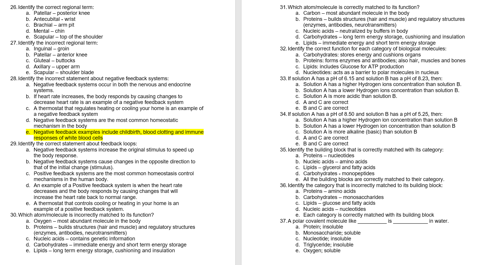 Solved 26. Identify the correct regional term: a. Patellar - | Chegg.com
