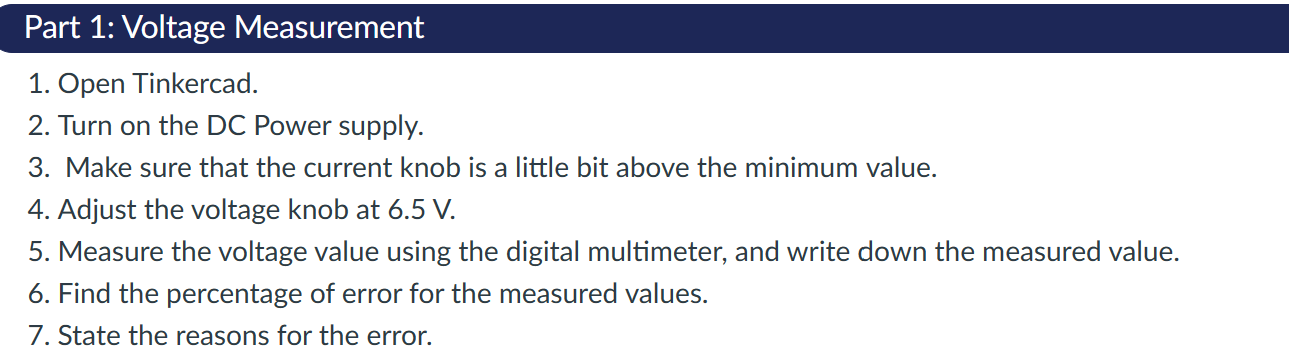 Solved Part 1: Voltage Measurement 1. Open Tinkercad. 2. | Chegg.com