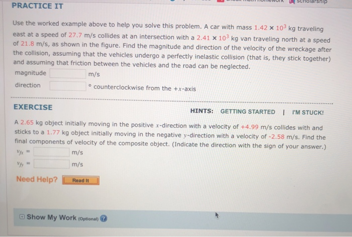 Solved GOAL Analyze a two-dimensional inelastic collision. | Chegg.com