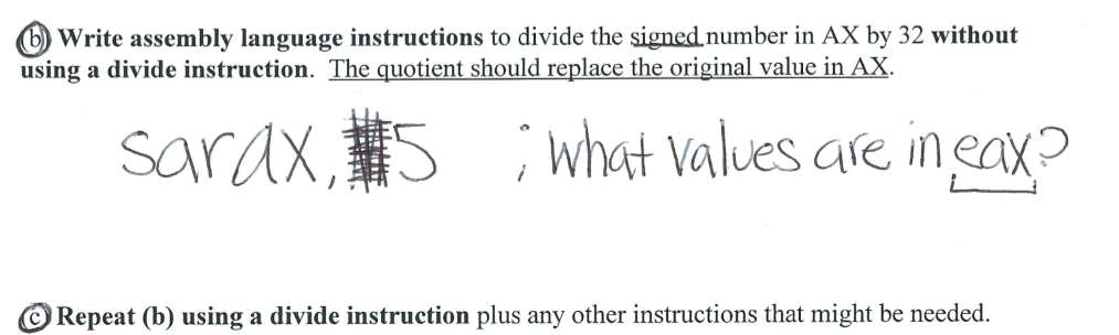 Solved 6) Write assembly language instructions to divide the | Chegg.com Solved 6) Write assembly language instructions to divide the | Chegg.com