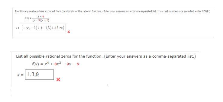 Solved Identify any real numbers excluded from the domain of | Chegg.com
