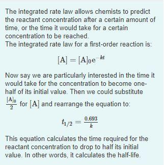 Solved A certain first-order reaction has a rate constant | Chegg.com