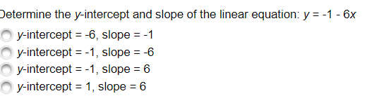 Solved Determine the \\( y \\)-intercept and slope of the | Chegg.com