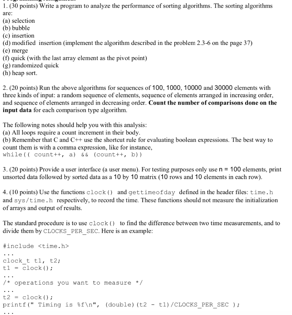 1 30 Points Write A Program To Analyze The 