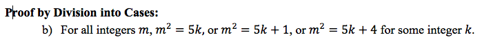 Solved Proof by Division into Cases: b) For all integers m, | Chegg.com