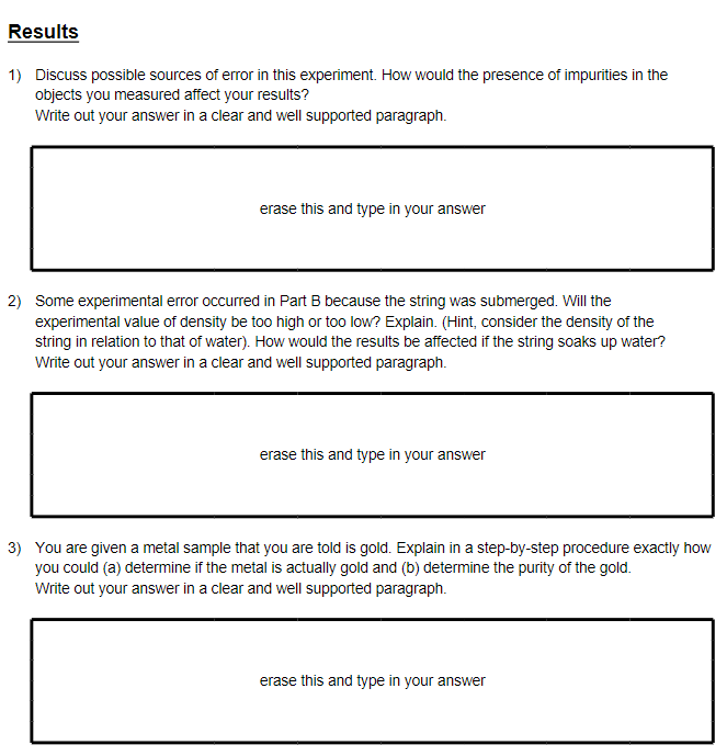 Solved 1 Discuss Possible Sources Of Error In This 0000