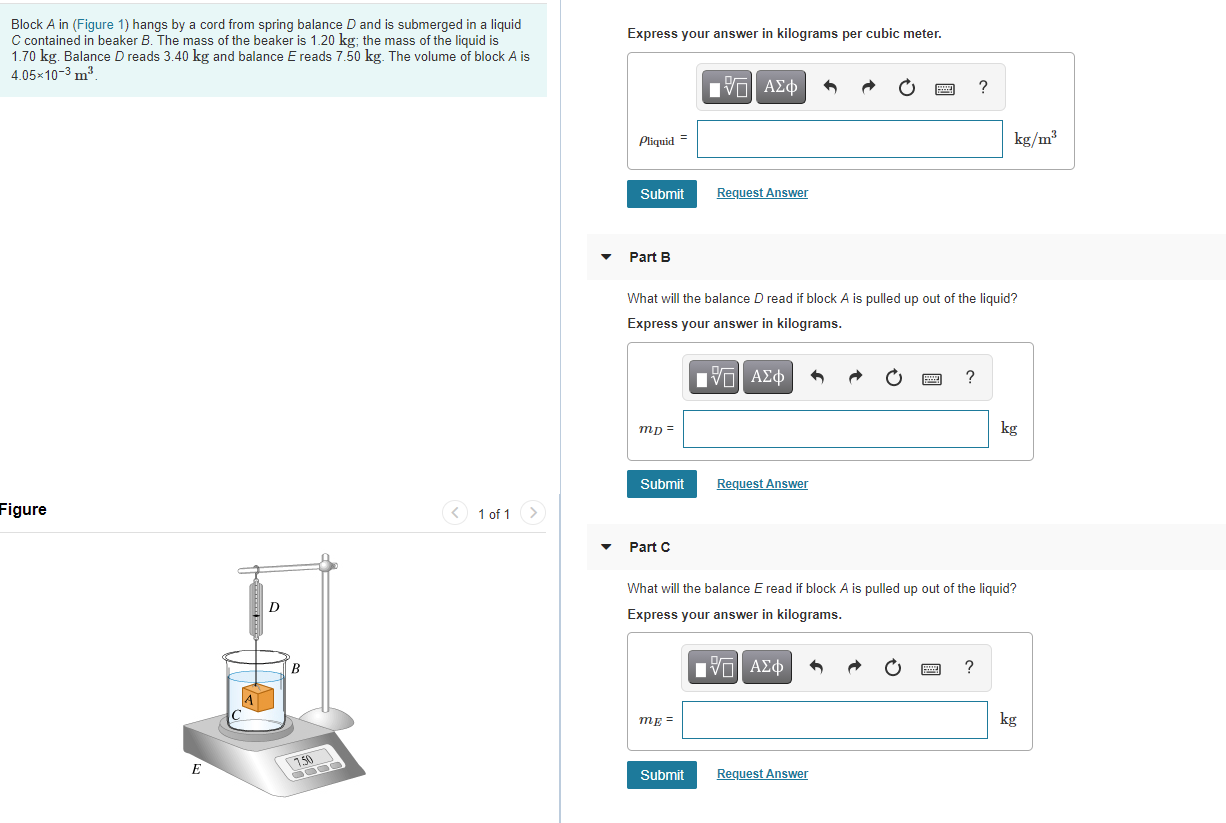 Solved Express your answer in kilograms per cubic meter. | Chegg.com