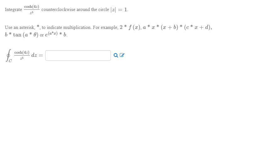 Solved cosh(42) Integrate ? counterclockwise around the | Chegg.com
