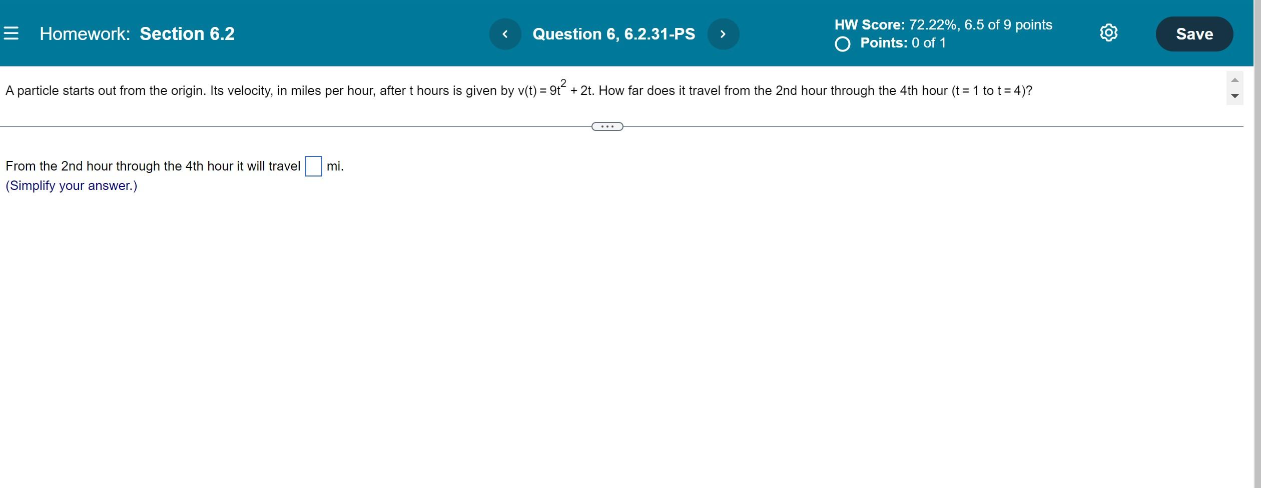 Solved Homework Section 6 2 Question 6 6 2 31 Ps Hw