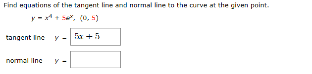 Solved Find equations of the tangent line and normal line to | Chegg.com