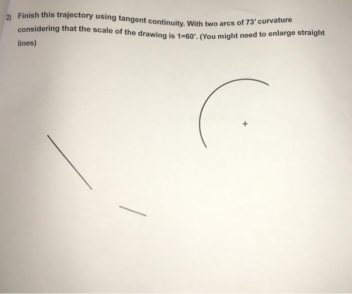 Solved Finish the trajectory using tangent continuity. With | Chegg.com