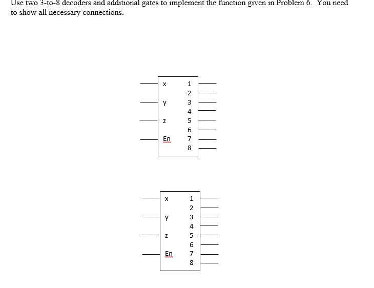 Solved Use the following 8-to-1 multiplexer to implement | Chegg.com