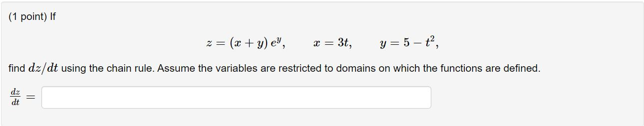 Solved (1 point) Let h = fog where f: R2 + Rand g: R2 + R2 | Chegg.com