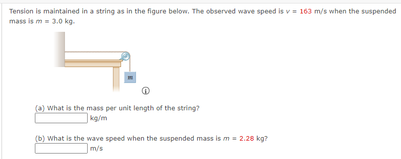 Solved Tension is maintained in a string as in the figure | Chegg.com