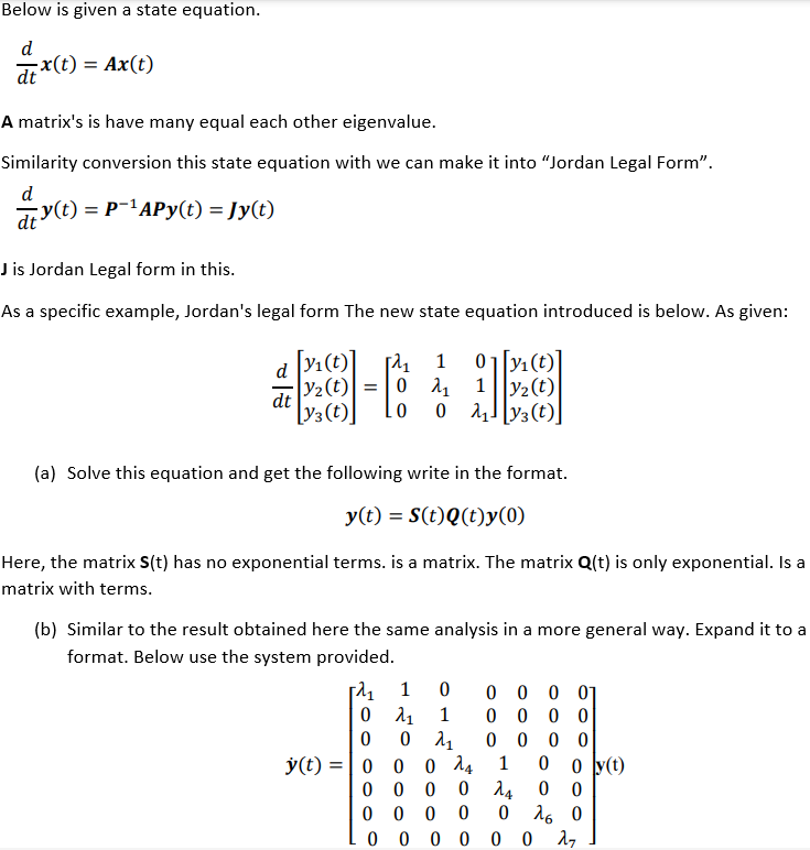 Solved Below is given a state equation. å | Chegg.com