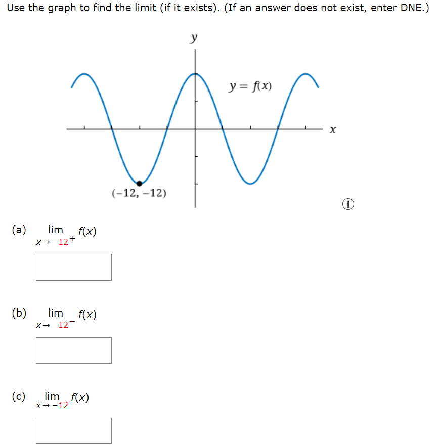 Solved Use the graph to find the limit (if it exists). (If | Chegg.com