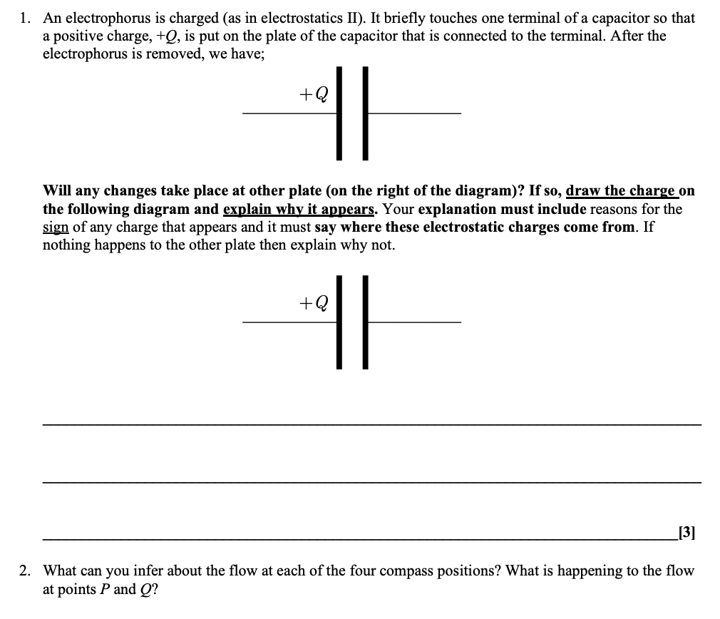Solved 1. An electrophorus is charged (as in electrostatics | Chegg.com