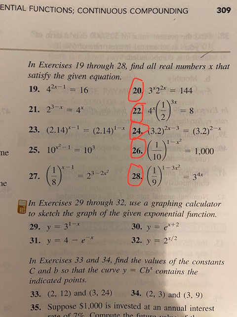 Solved ENTIAL FUNCTIONS; CONTINUOUS COMPOUNDING 309 In | Chegg.com