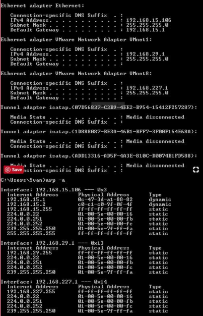 Solved Examine and analyse the output of the arp -a | Chegg.com