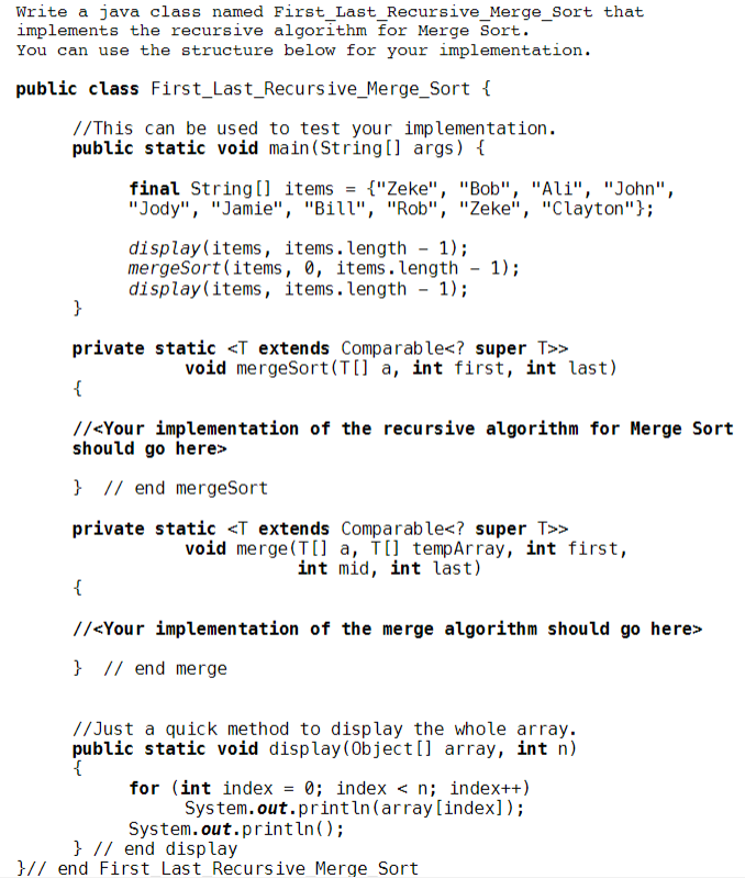 Solved Write a java class named | Chegg.com