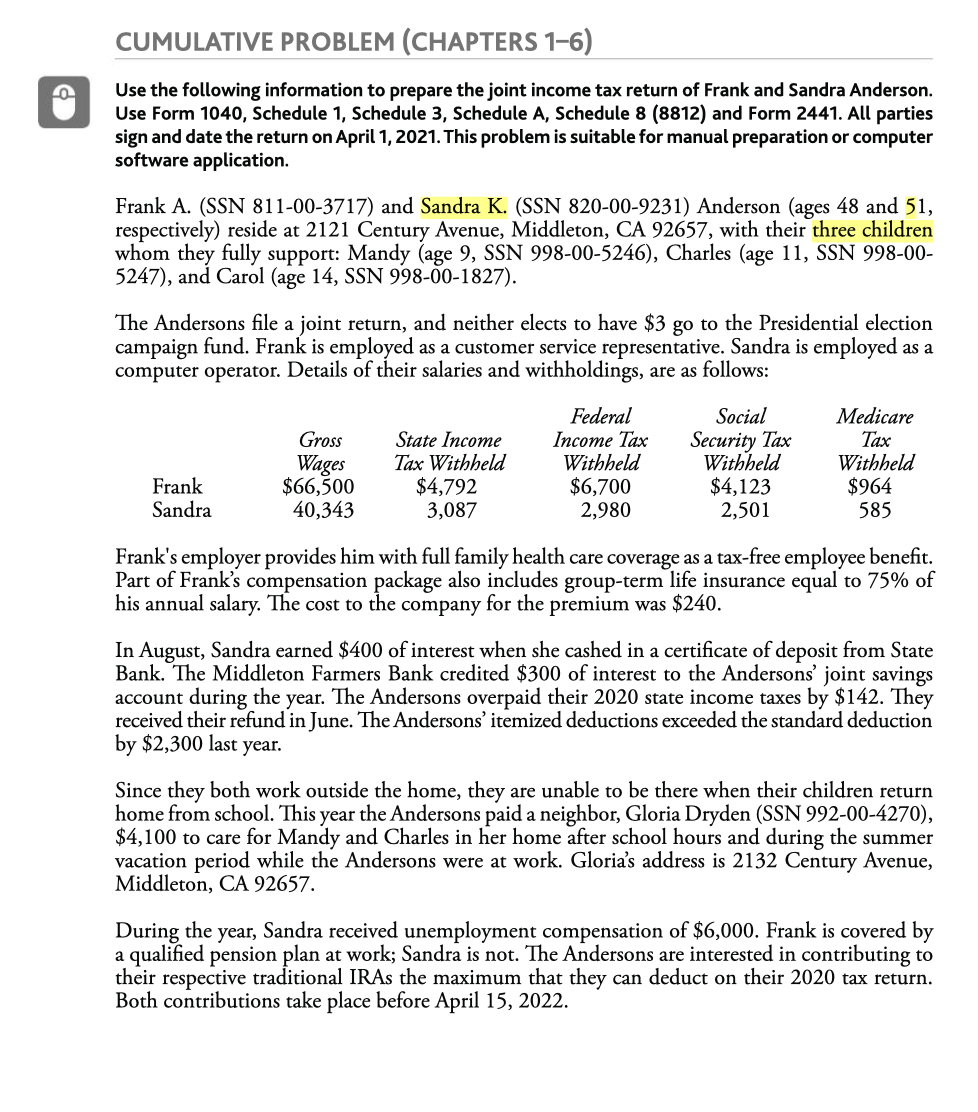 Use the following information to prepare the joint | Chegg.com