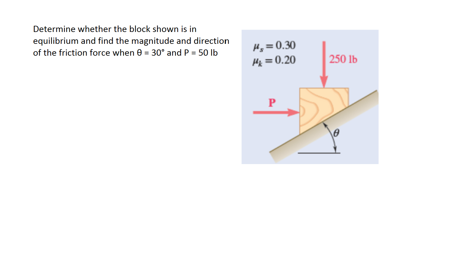 Solved Determine whether the block shown is in equilibrium | Chegg.com